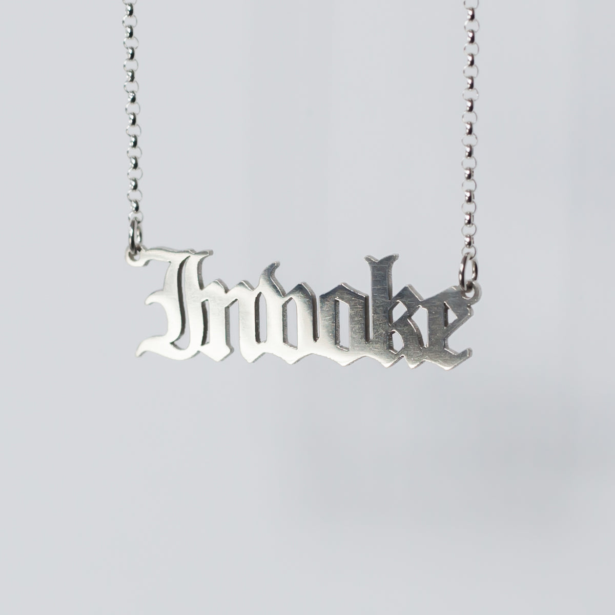 Invoke Nameplate Necklace - Sterling Silver – Nyxturna